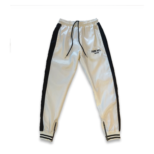 Satin Varsity Pants- Cream - Park Hill Clothing Company